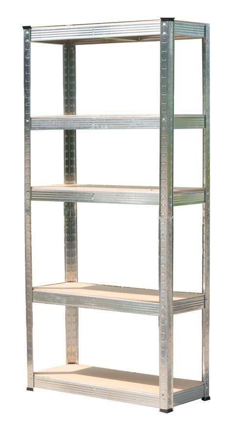 Regál Racks RAT40 MS, kovový, MDF, 5 políc, 1800x900x400 mm, max. 175 ...