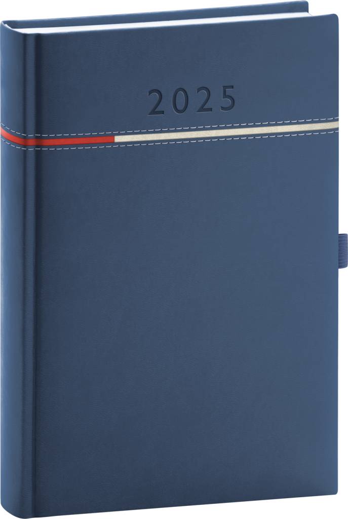 NOTIQUE Denný diár Tomy 2025, modro-červený, 15 x 21 cm | Fuego.sk